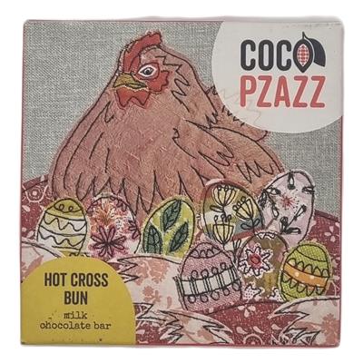 Buy Coco Pzazz - White Flamingo - Hot Cross Bun Milk Chocolate Bar (80g ...
