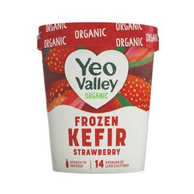 Buy Yeo Valley - Frozen Kefir Strawberry Yoghurt (480ml) - Watson & Pratt's